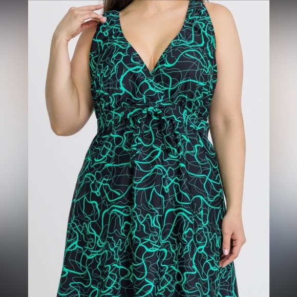Dani Max | Dresses | Dani Max Black And Blue Midi Dress | Poshmark